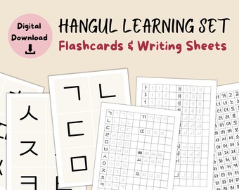 Set 1 1000 Korean hangul 한국어 & English Sight Words 1 - Etsy