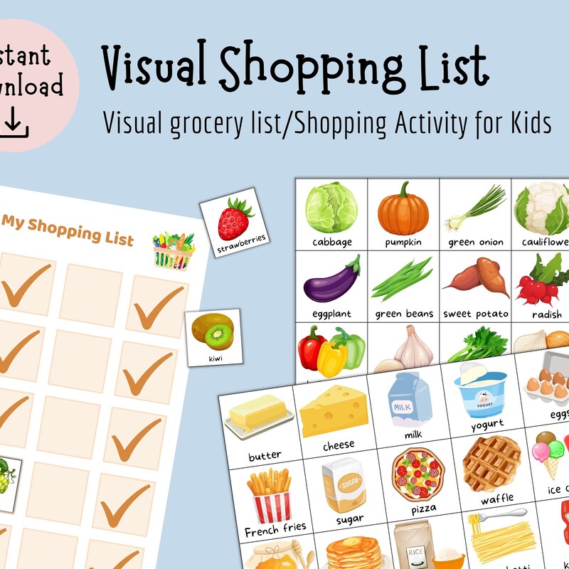 Grocery List Template - Etsy