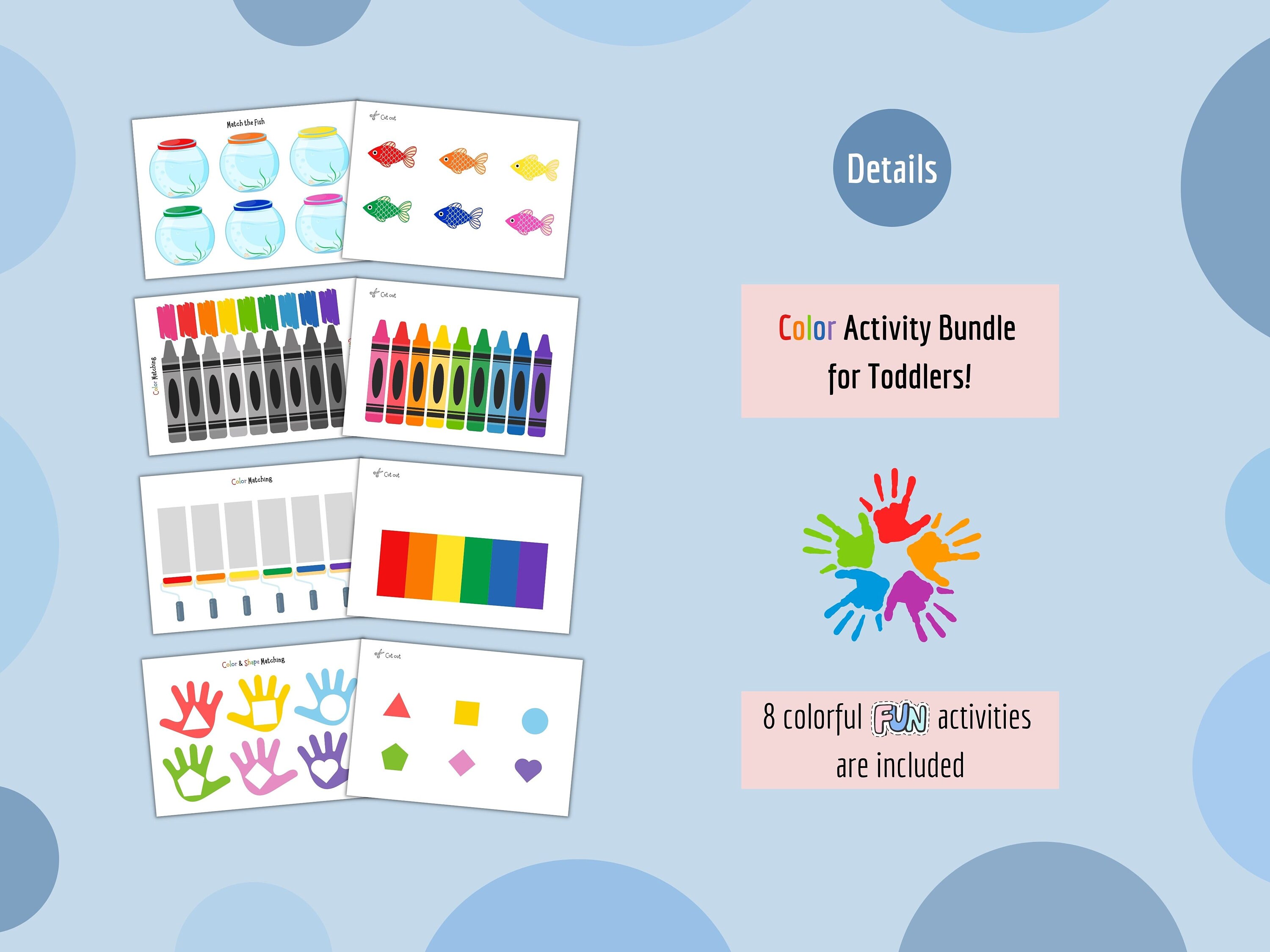 First Busy Book, Toddler Busy Binder, Color Match, Learning Colors ...