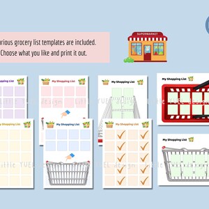 Visual Grocery List for Kids, Shopping List for Children, Shopping ...