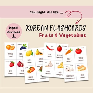 Korean Flashcards, Learning Korean, Basic Vocabulary, Animal Word Cards ...