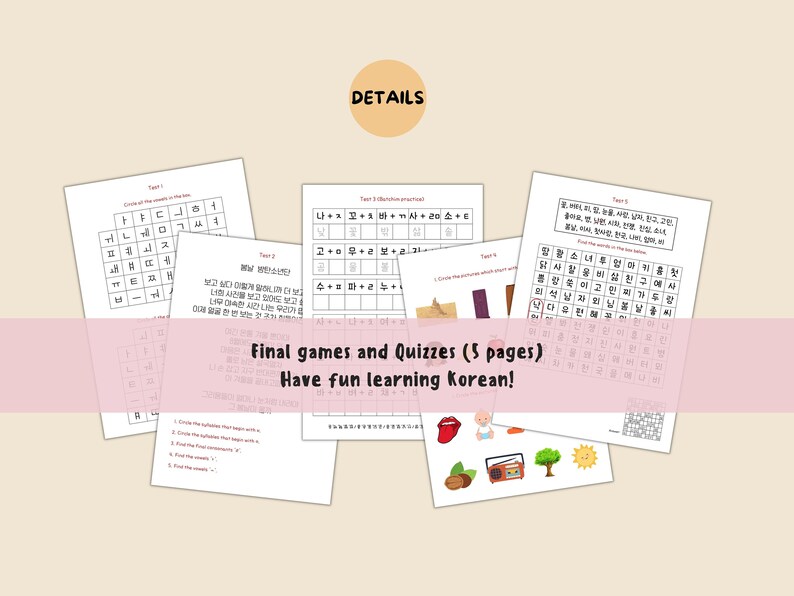 Korean Hangul Learning Sheets Hangeul for Beginners Hangul - Etsy