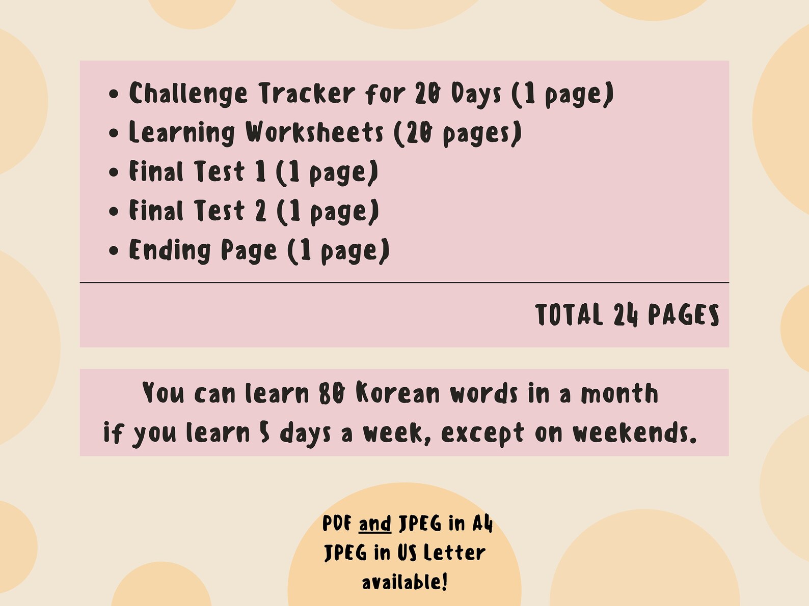 Learning Korean Vocabulary Worksheet Korean Language Learn - Etsy