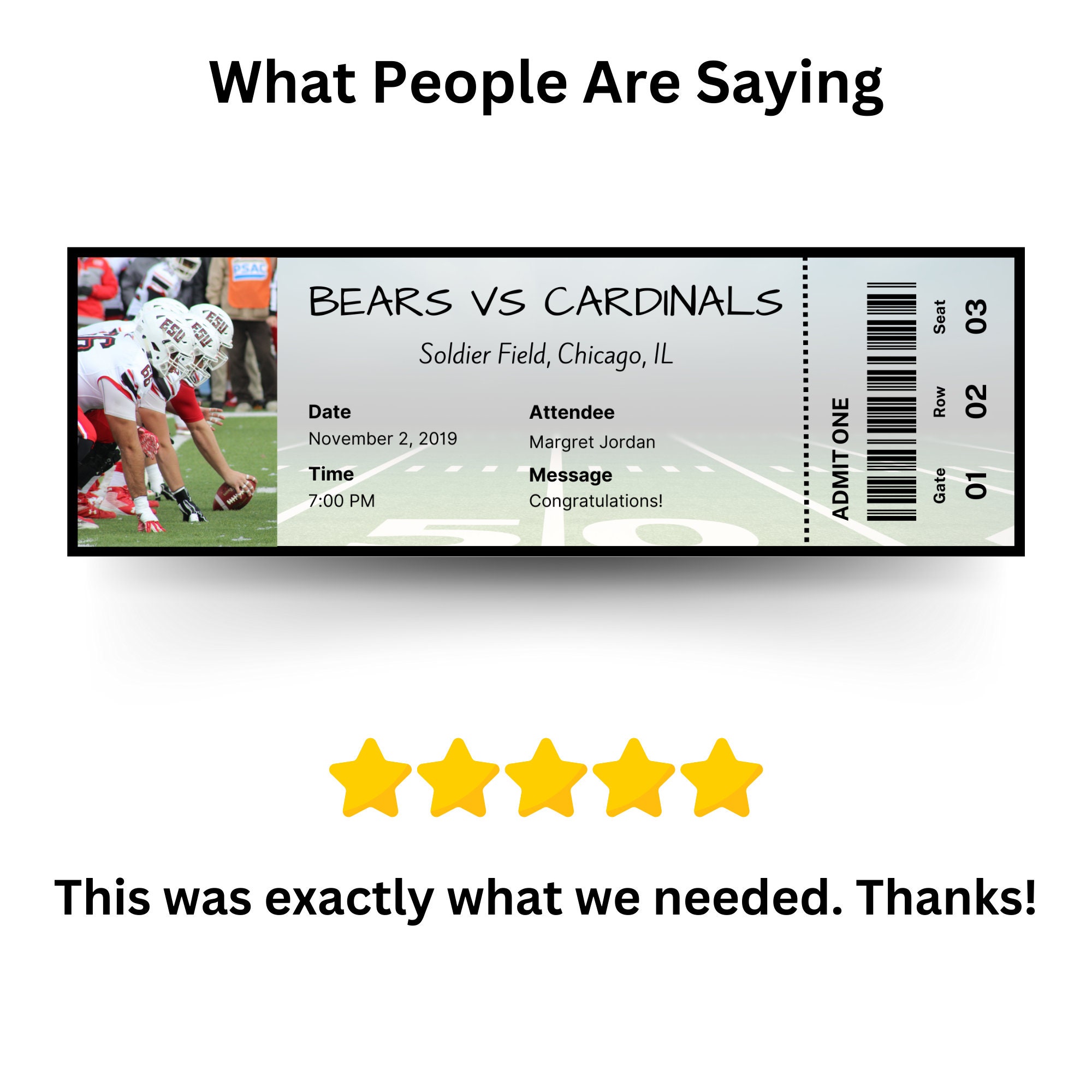 Customizable Sports Ticket Template - DIY Editable Sporting Event ...