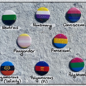 LGBT+ Holographic Pin-back Button | 1.5" / 37mm - Etsy