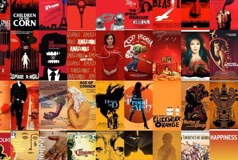 Movie Poster Rainbow Collage Grid - DIGITAL DOWNLOAD - Etsy