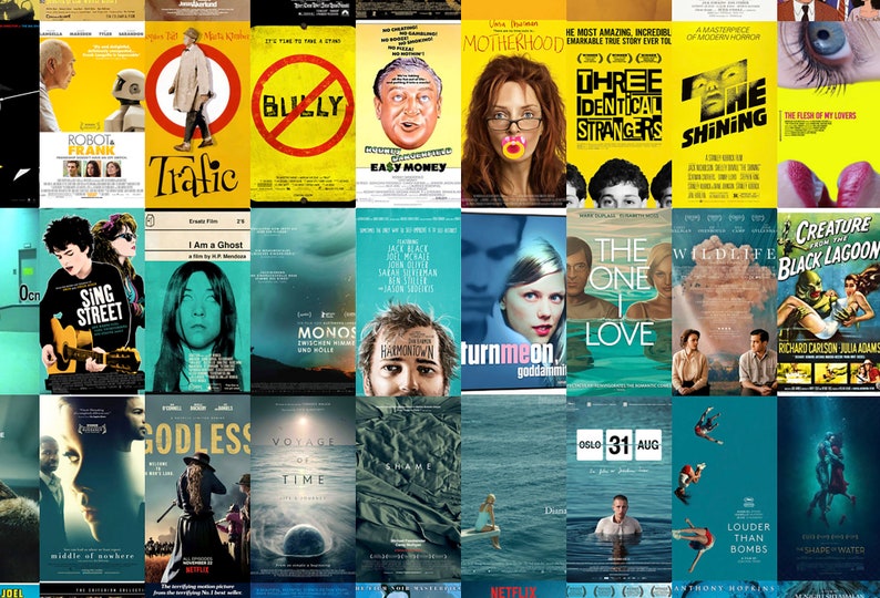 Movie Poster Rainbow Collage Grid DIGITAL DOWNLOAD - Etsy