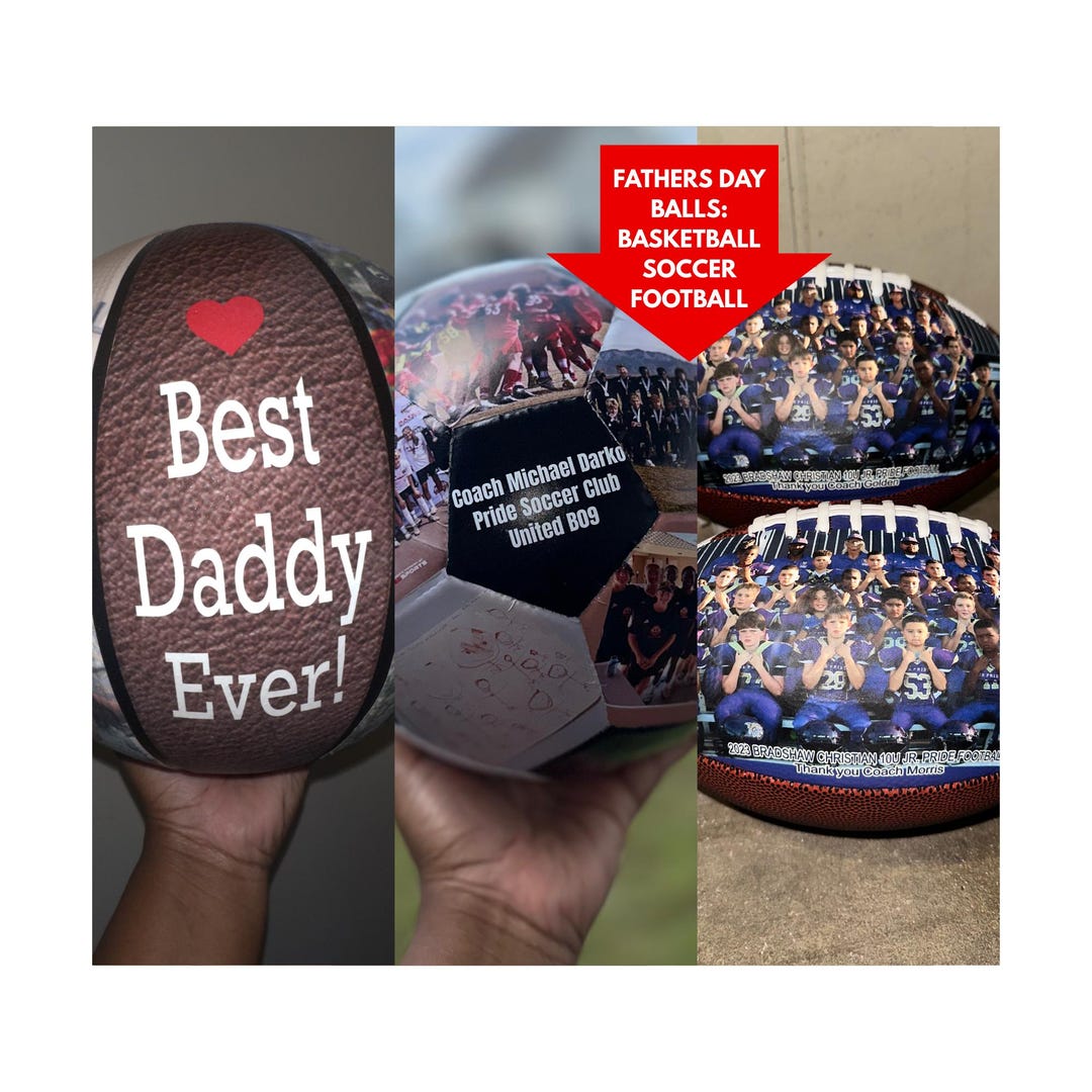 Fathers Day Ball | Basketball | Soccer | Football Dad Ball | Fathers ...