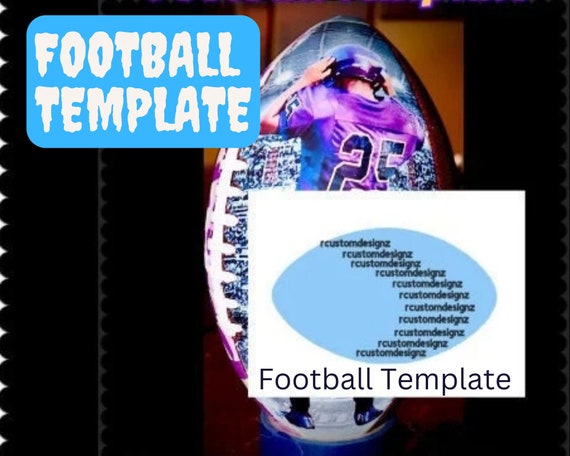 Football Football Template Custom Football Template - Etsy