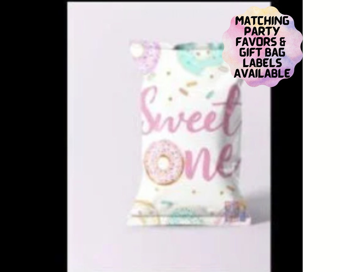Sweet One Party Favor | Donut Chip Bag | Sweet 1 | Donut Party Favors ...