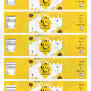 Honey Bee Water Label, Bee Water Bottle, Bee Party Favor, Honey Bee ...