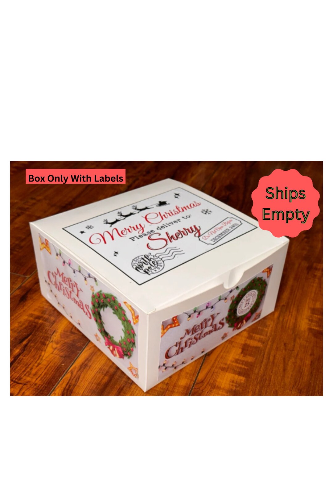 Christmas Box Only Christmas Box Labels Secret Santa Gift Box Labels ...