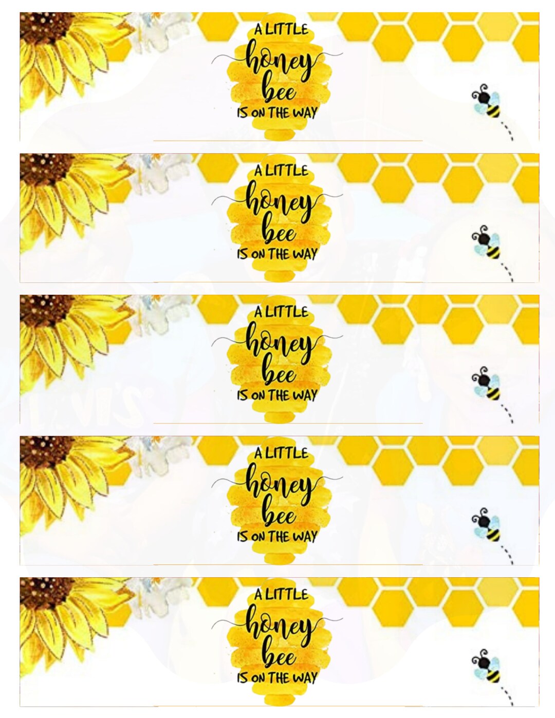 Honey Bee Water Label, Bee Water Bottle, Bee Party Favor, Honey Bee ...
