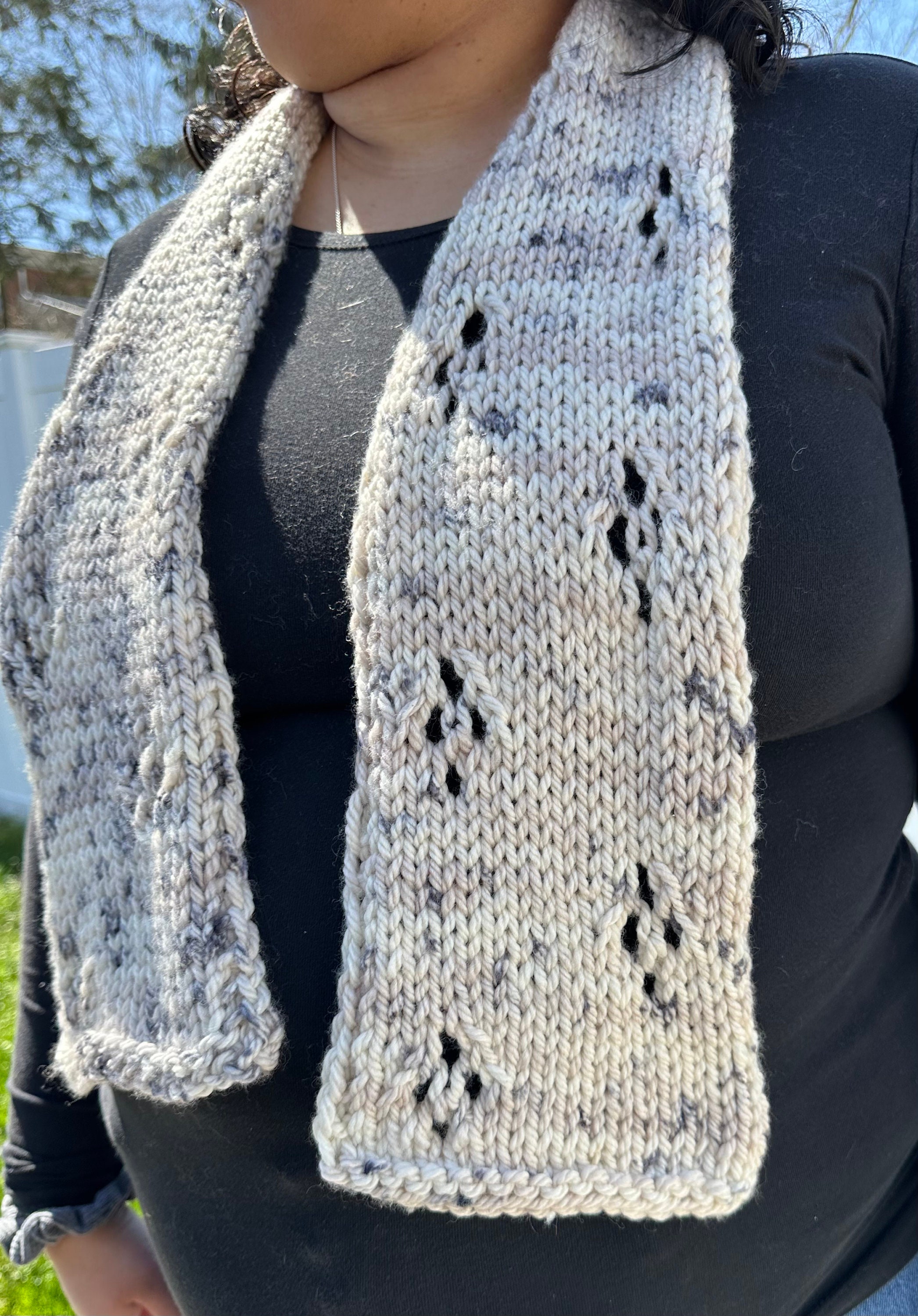 Chunky Eyelet Scarf - KNITTING PATTERN - Etsy