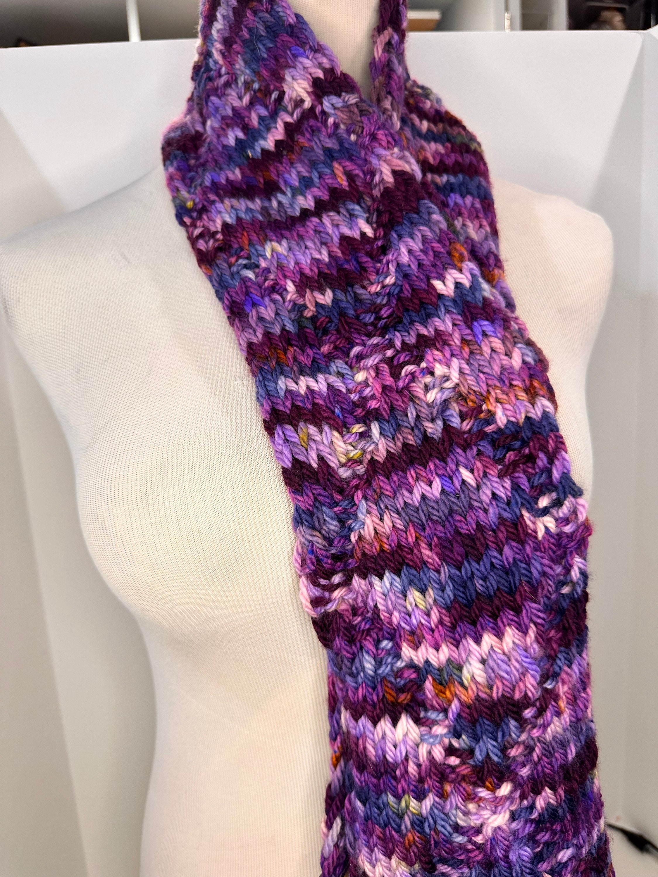 Chunky Eyelet Scarf - KNITTING PATTERN - Etsy