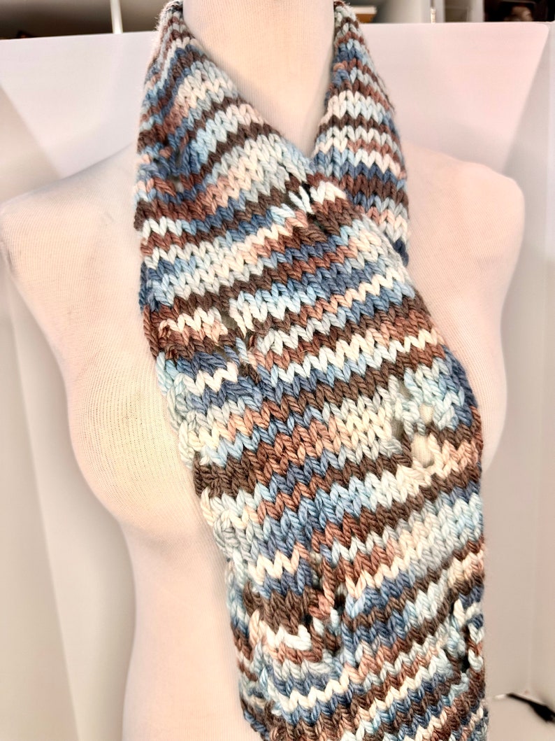 Chunky Eyelet Scarf - KNITTING PATTERN - Etsy