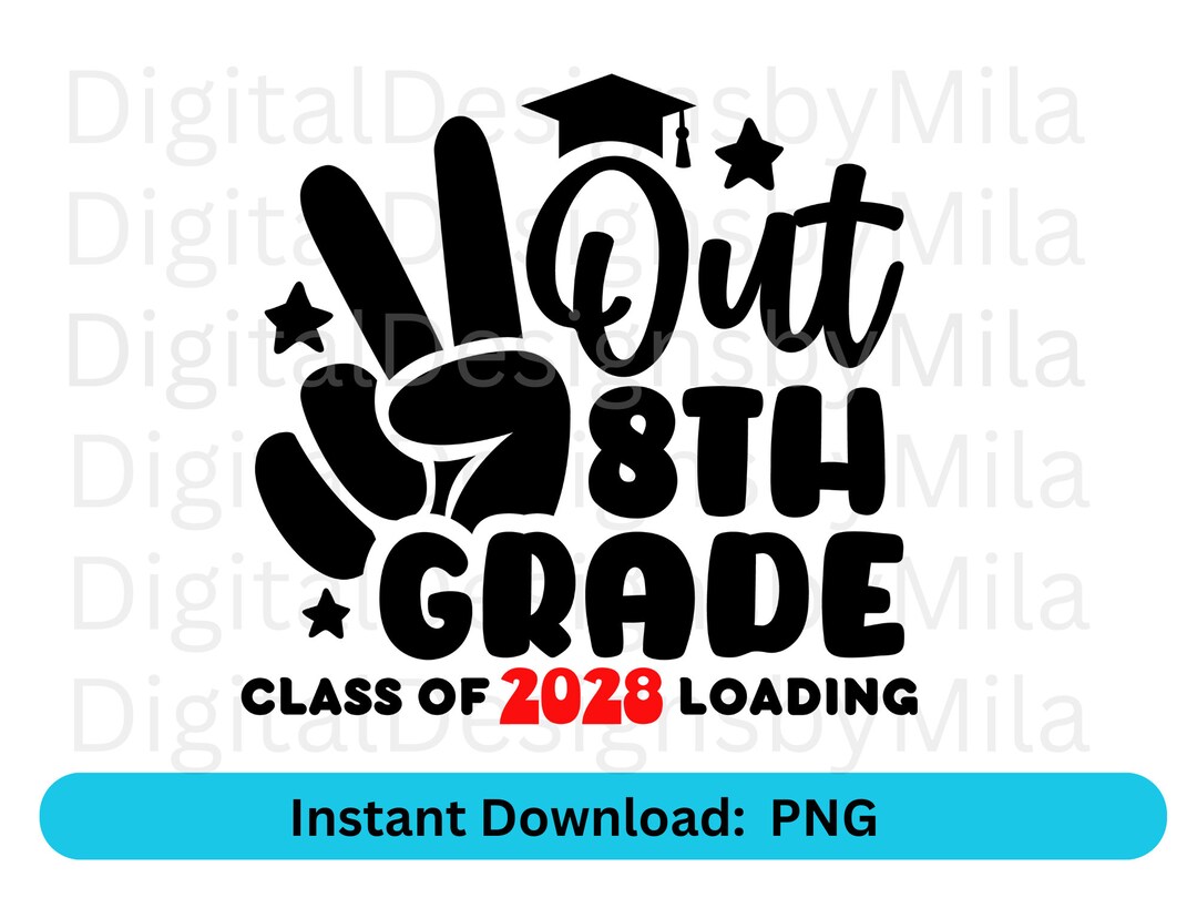 Peace Out 8th Grade Graduation SVG 8th Grade Middle School Grad 2024 ...