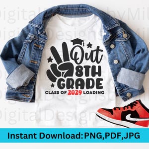 Peace Out 8th Grade Graduation PNG 8th Grade Middle School Grad 2025 ...