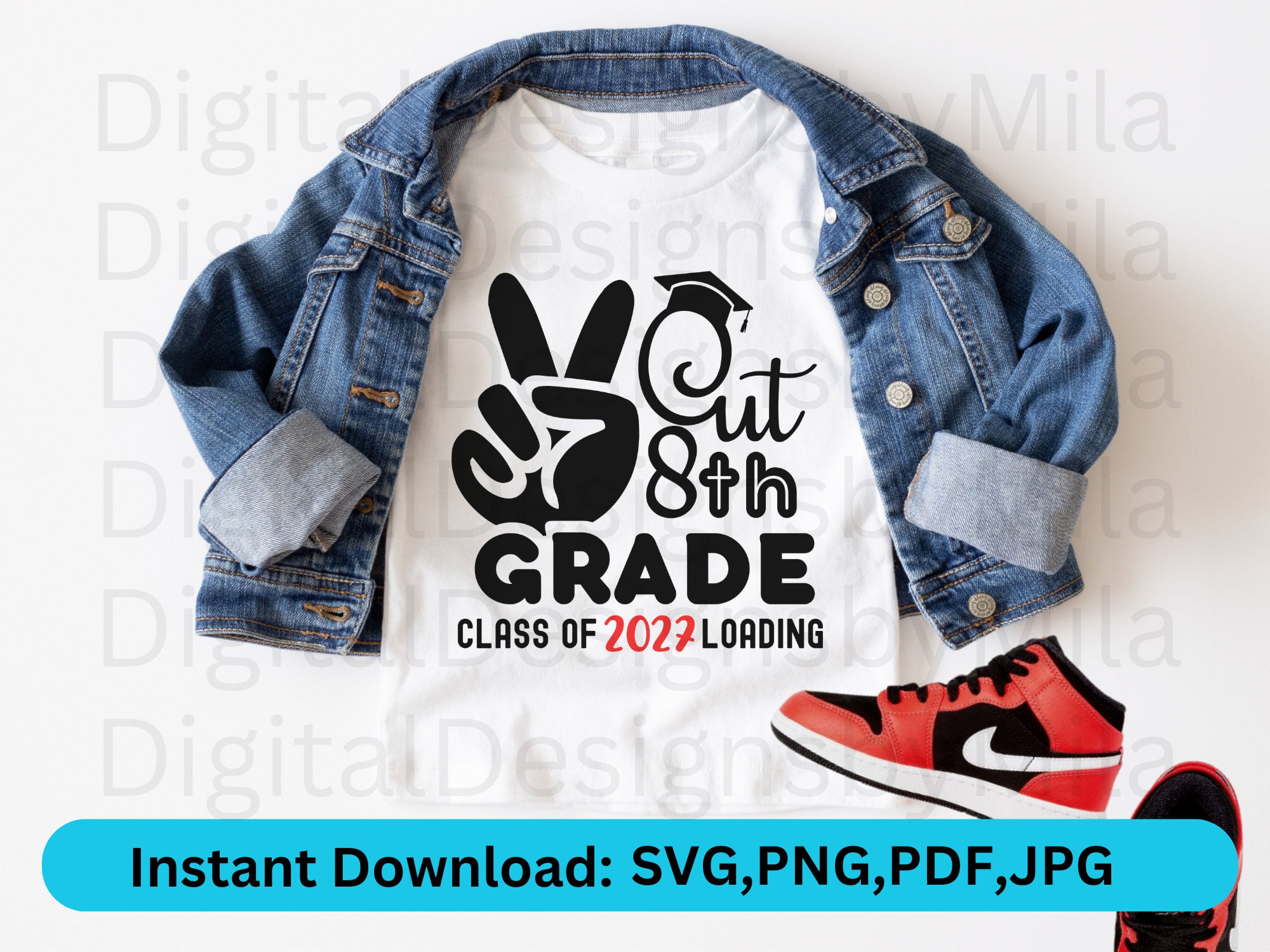 Peace Out 8th Grade Graduation SVG 8th Grade Middle School - Etsy