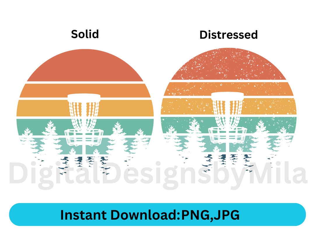 Vintage Disc Golf Png, Distressed Disc Golf Sublimation, Retro Disc ...