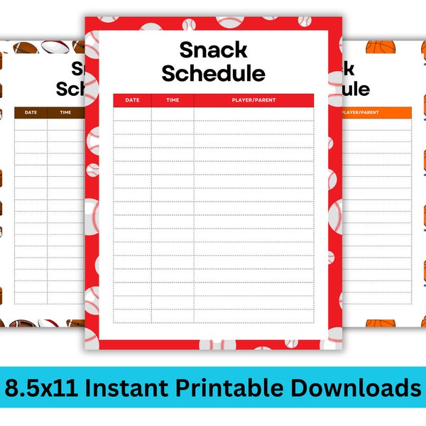 Baseball Snack Sheet - Etsy