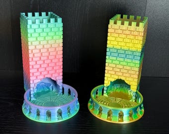 3D Printed Spiral Dice Tower - Dice Roller - Dnd Gift - Dice Storage ...