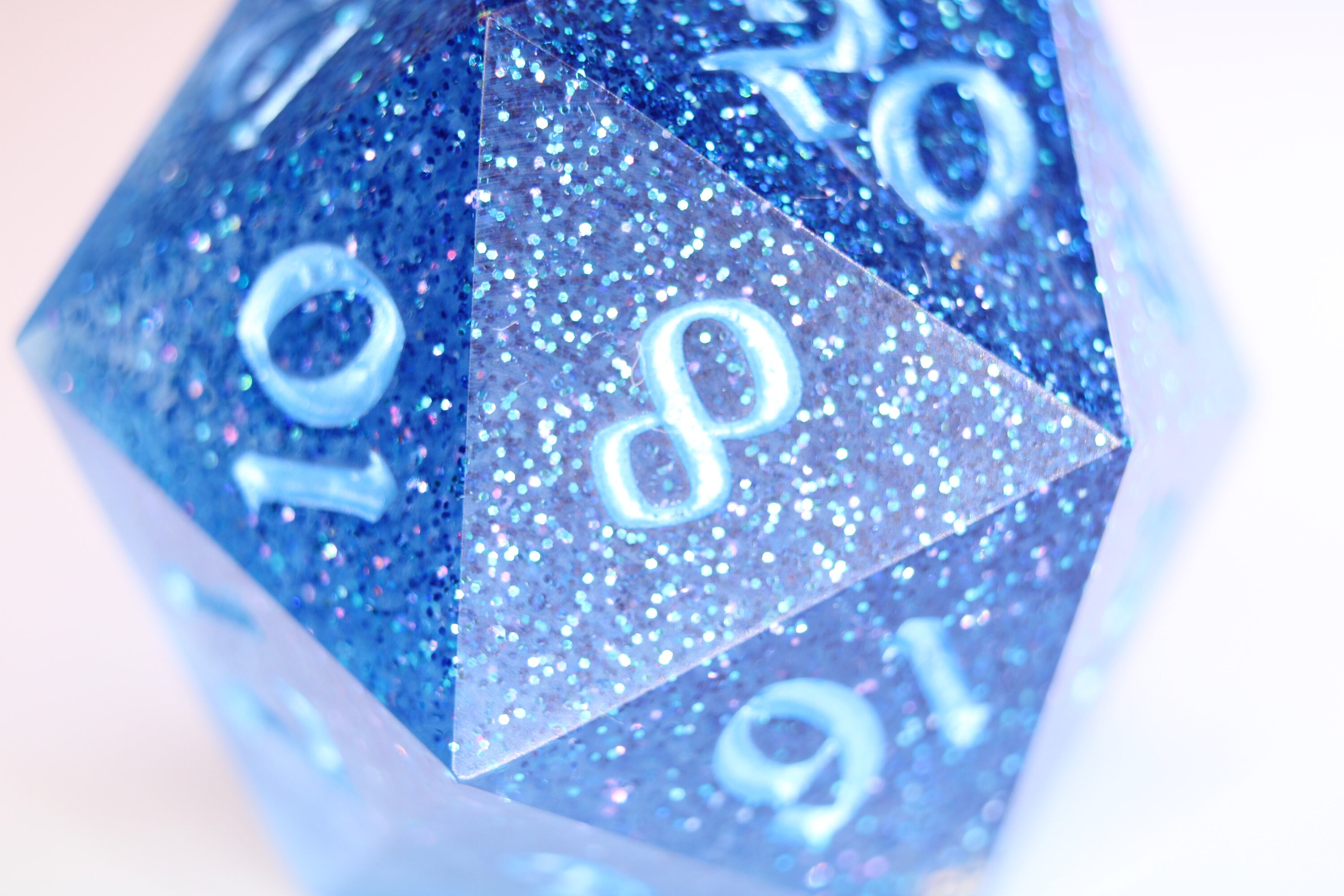 Underwater Sparkle: Polyhedral Resin Dice Jumbo D20 - Etsy
