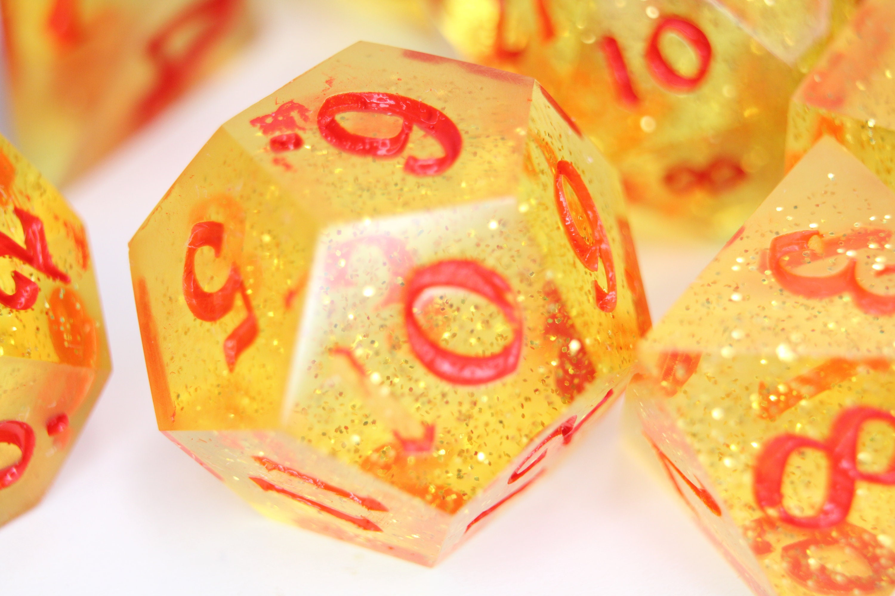 Sunset: Polyhedral Resin Dice Set + Bonus Crystal D4! - Etsy