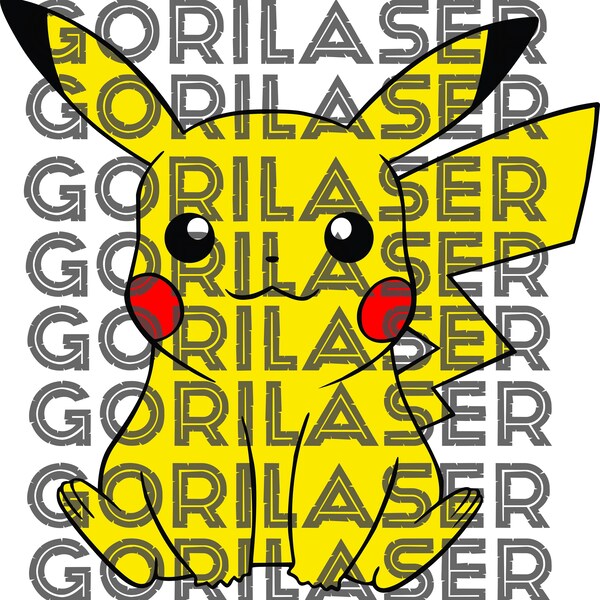 Pikachu Laser Svg - Etsy