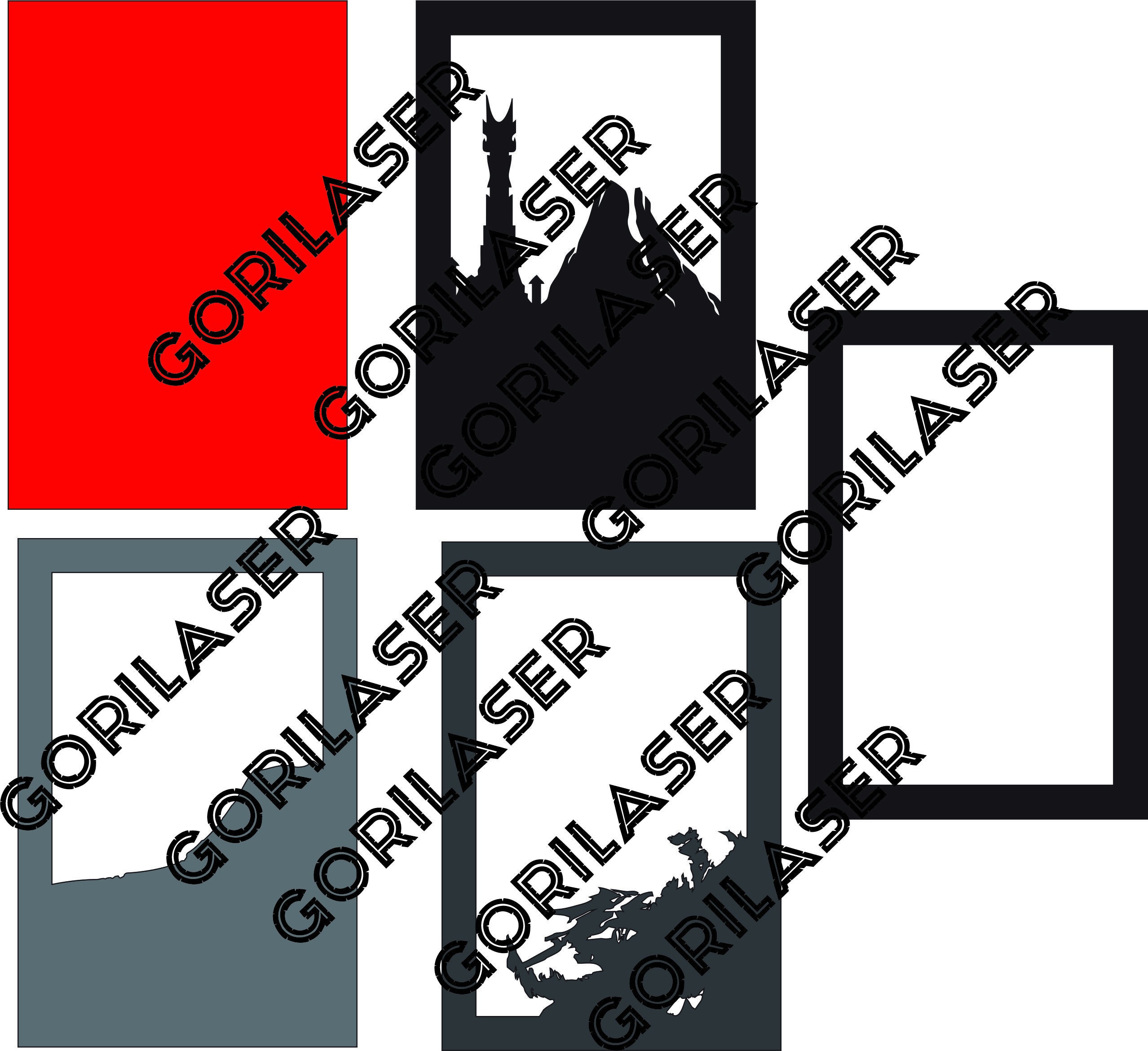 Mordor, Lord of the Rings, Multilayer Frame, Laser Cutting Vector, SVG ...