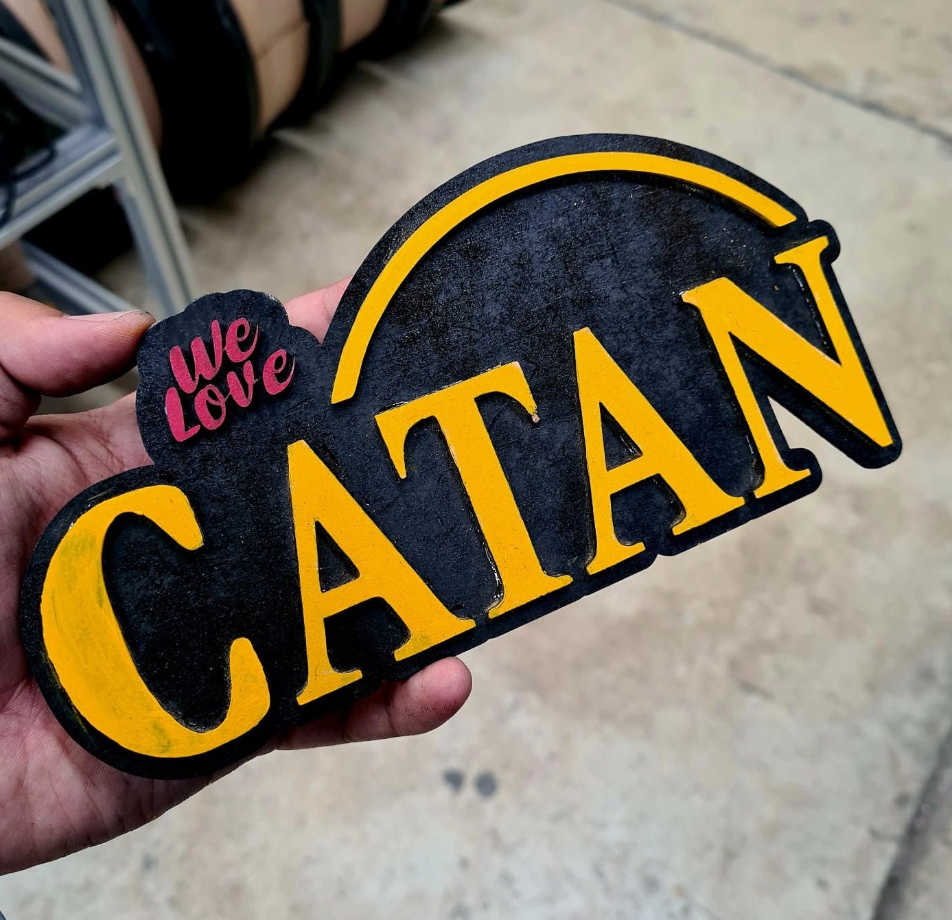 We Love Catan Sign. We Love Catan. SVG for Laser Cutting, Files in ...