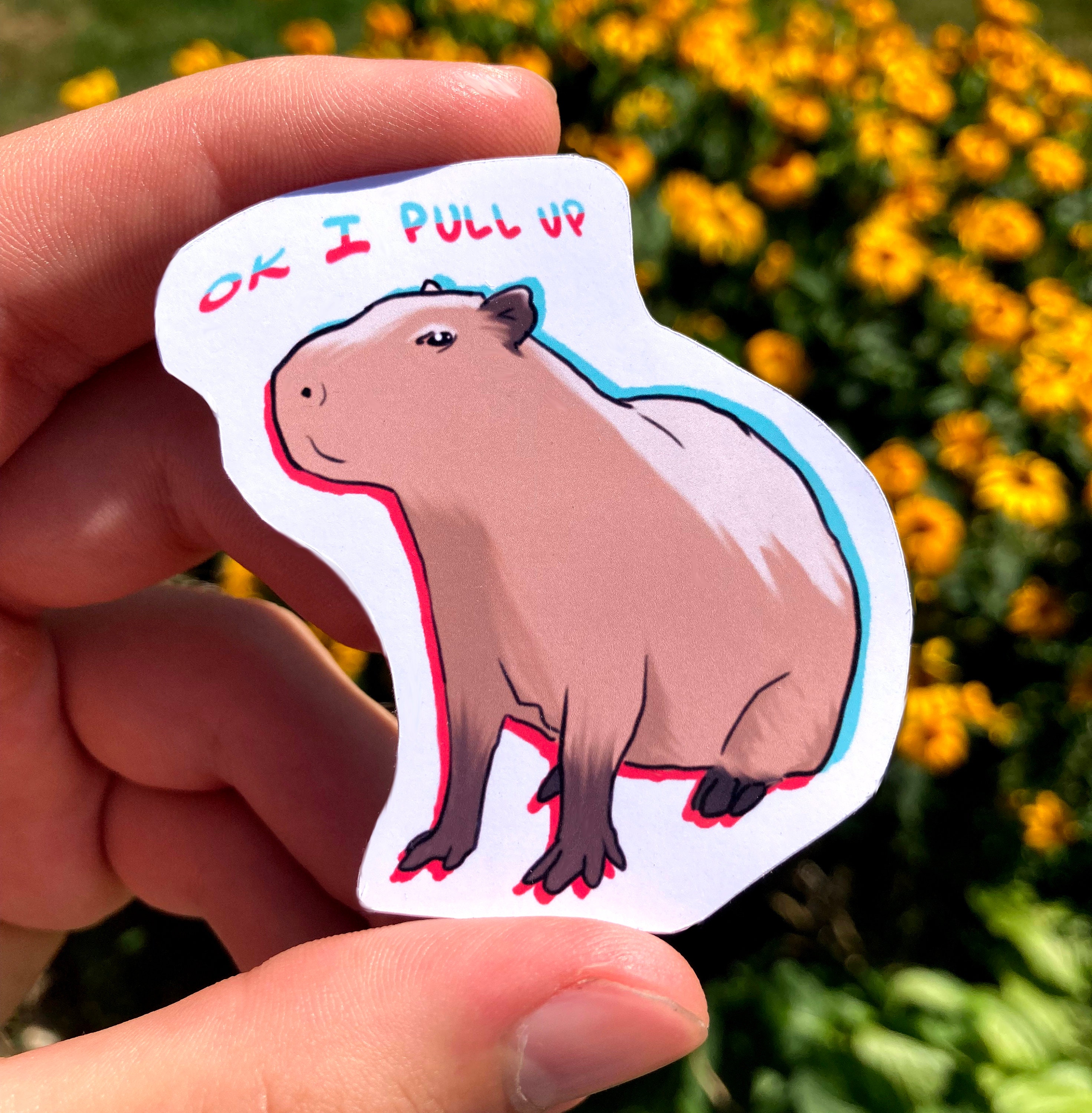 Capybara Vinyl Stickers Designed & Sold By Mila