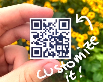 Qr Code Vinyl Decal - Etsy
