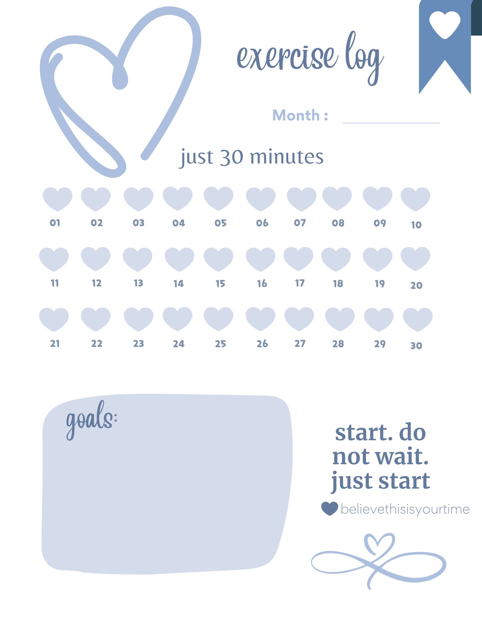 Exercise Logs 6/fillable PDF, Printable Pdf/self-improvement/self-care ...