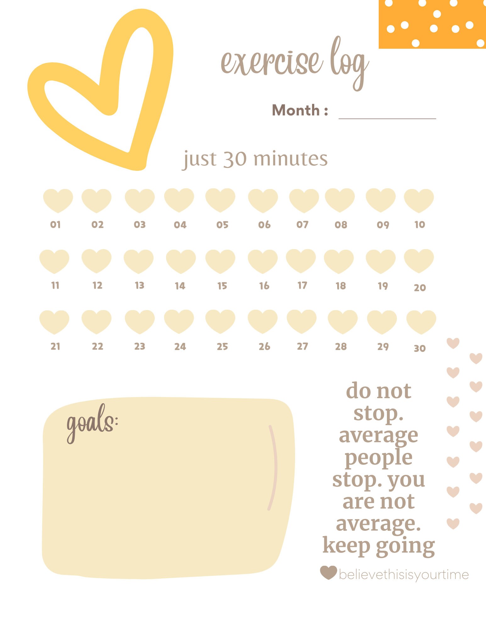 Exercise Logs 6/fillable PDF, Printable Pdf/self-improvement/self-care ...