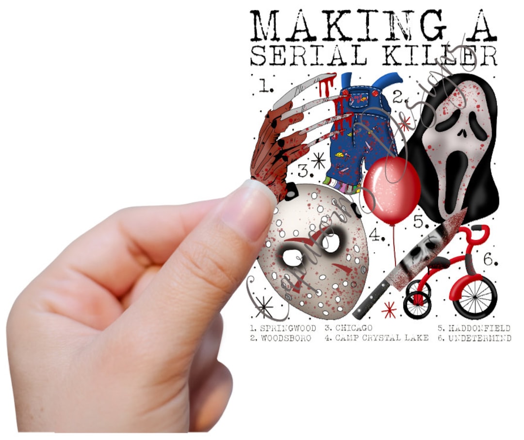 Serial Killer Sticker 3 Horror Halloween Twiddy Serial Killer - Etsy