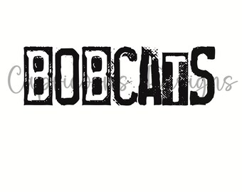 Bobcats Mascot School Spirit Custom Digital Download Personalize With ...