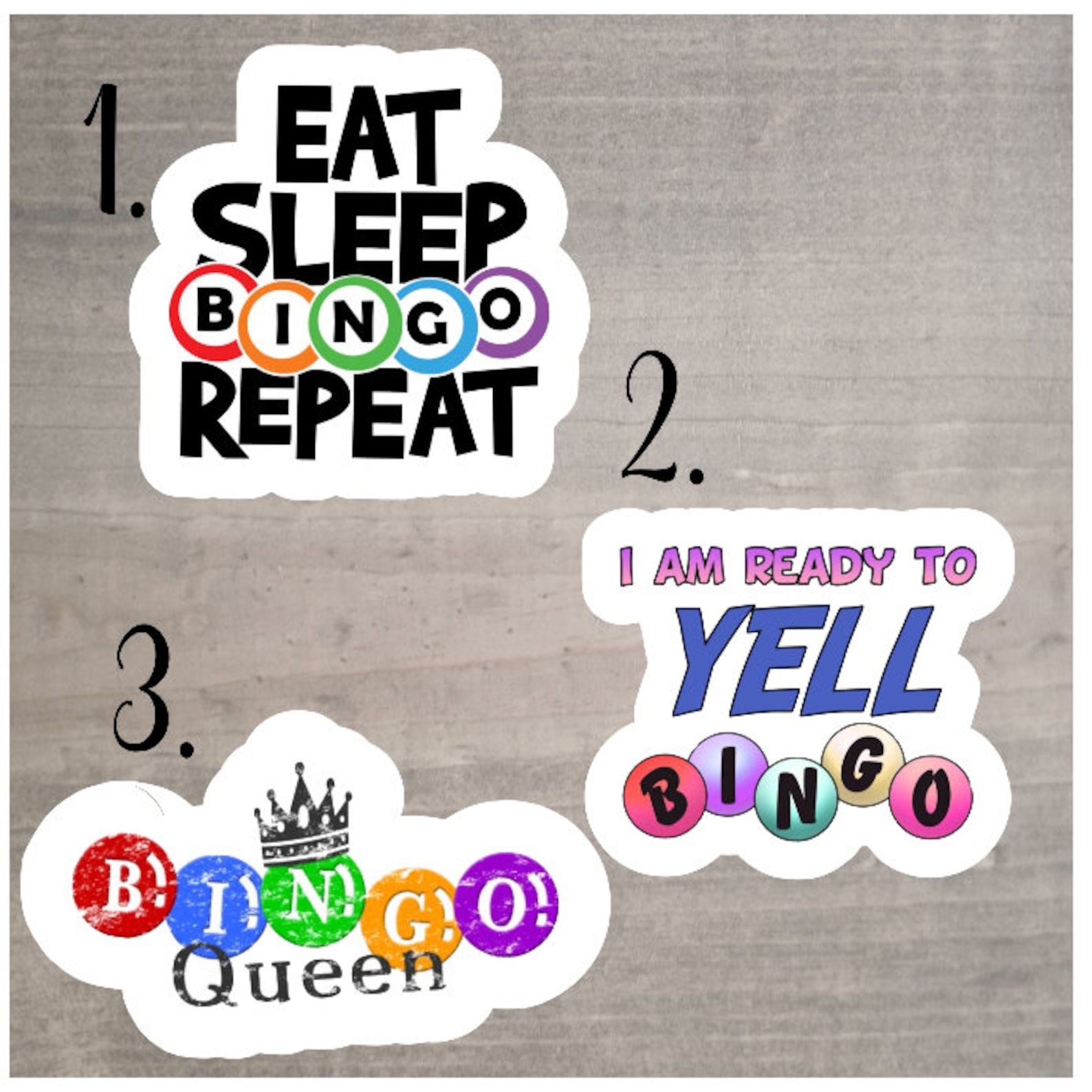 BINGO Stickers - Etsy