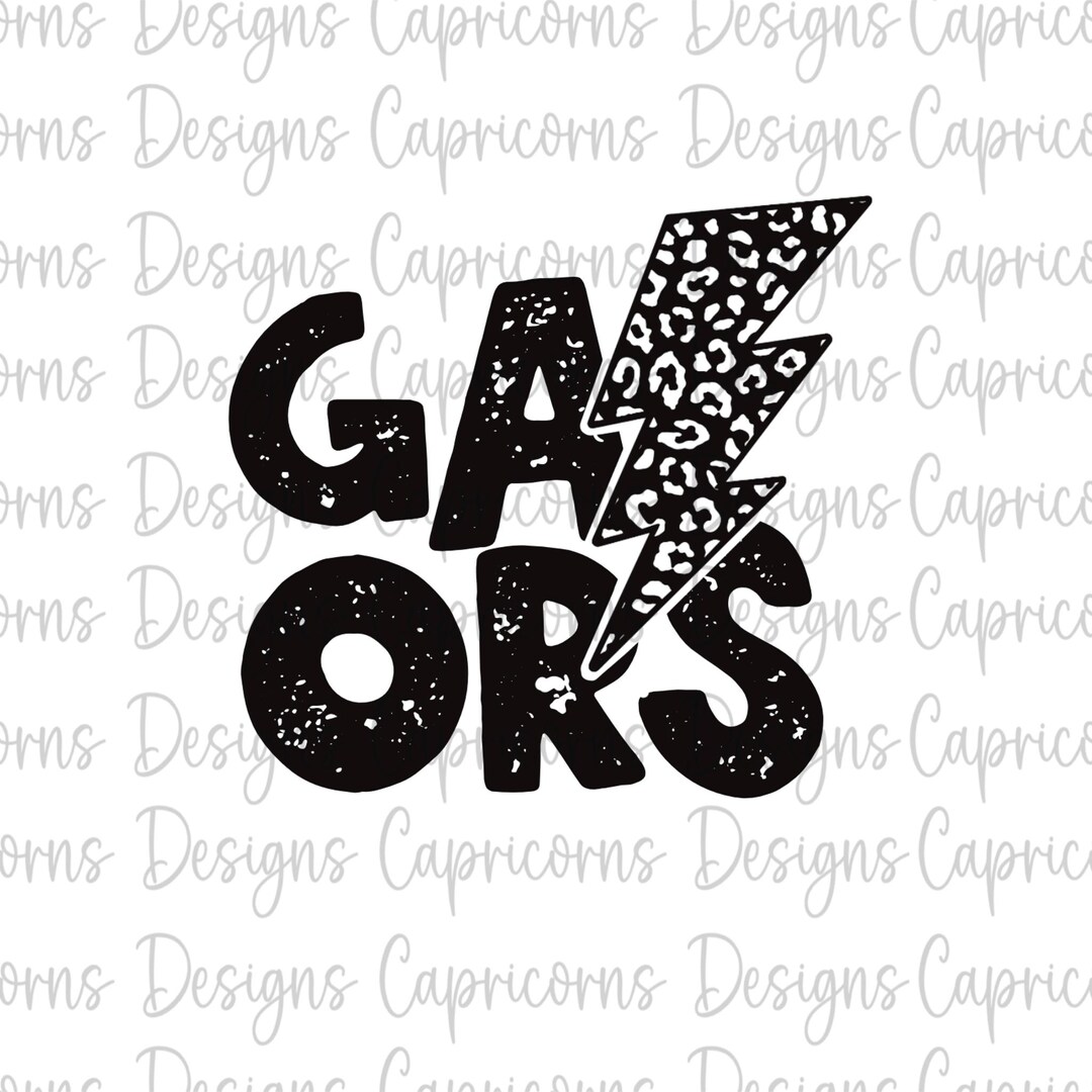 Gators Lightning Bolt Distressed PNG Digital Design Download - Etsy
