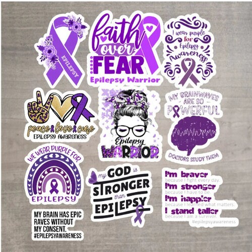 Seize the Day Epilepsy Awareness SVG Purple Ribbon Epileptic - Etsy