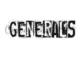 CUSTOM Generals Town Mascot School Spirit Sublimation DTF PNG Digital ...