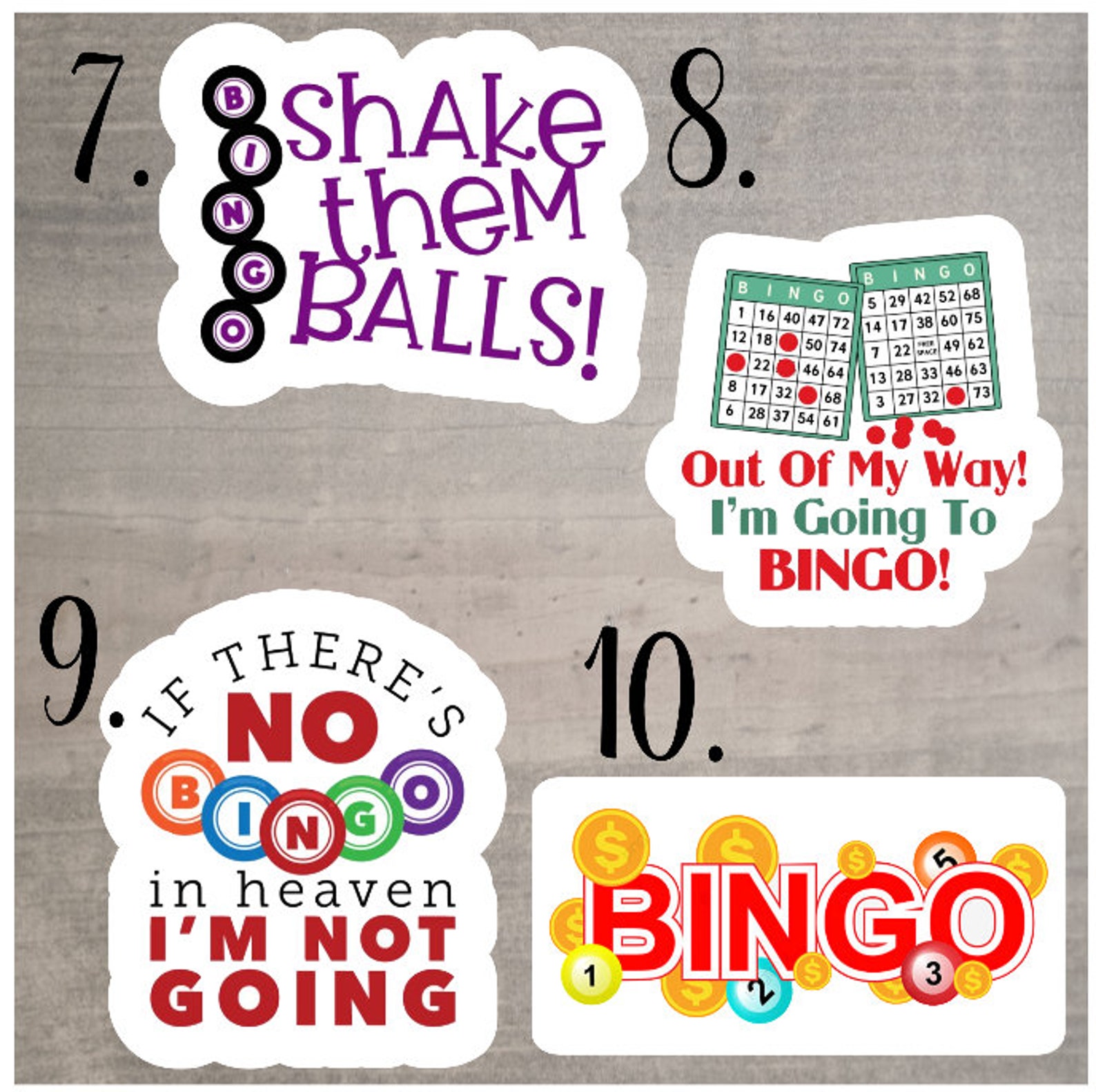 BINGO Stickers - Etsy