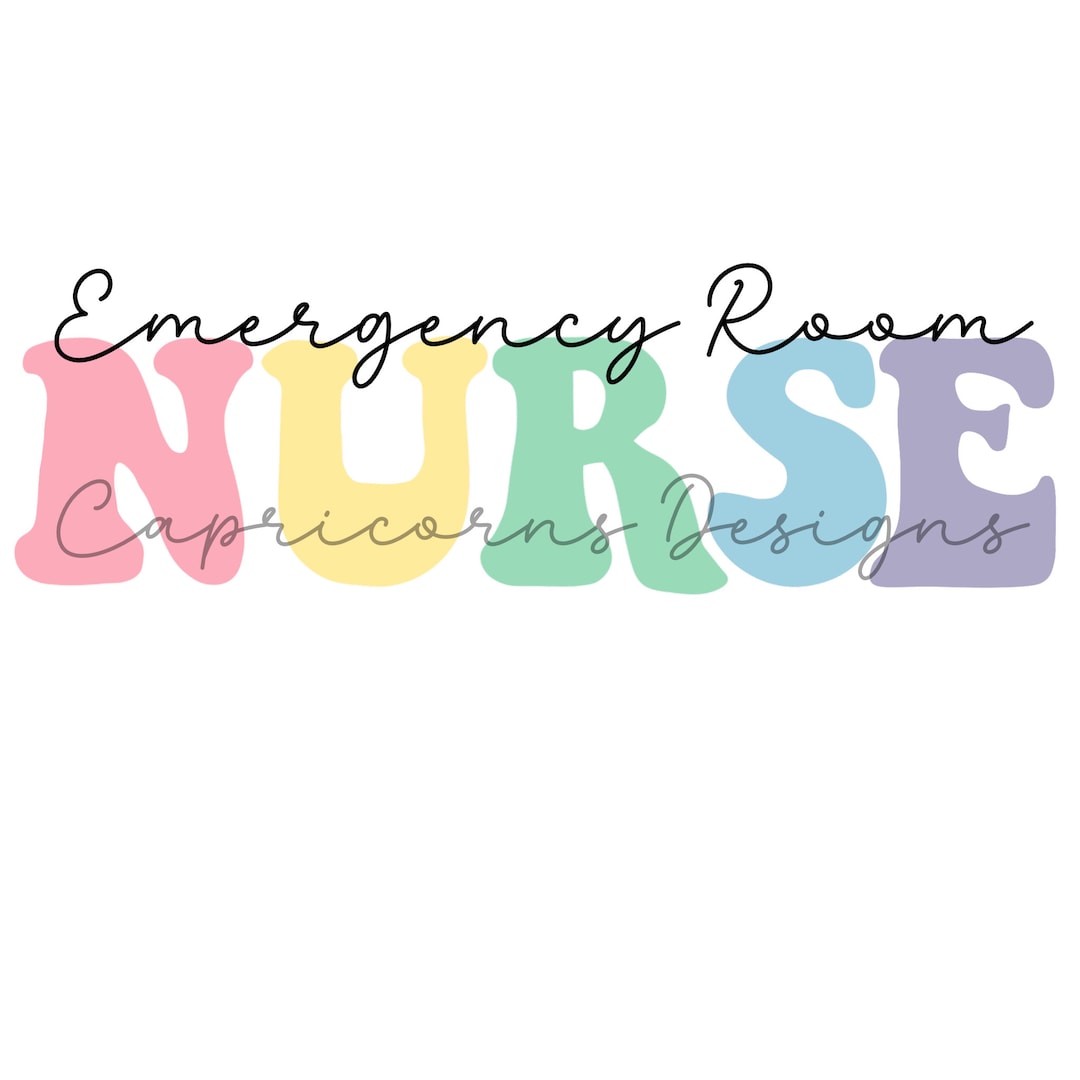 Emergency Room Nurse ER PNG Digital Design Download - Etsy