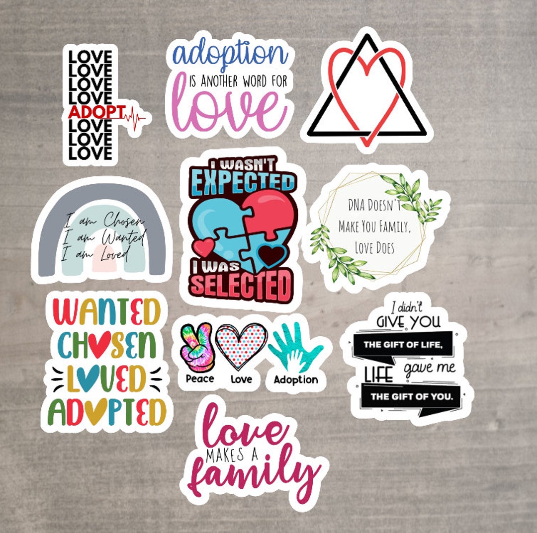 Adoption Stickers Adopted Chosen Loved Wanted - Etsy