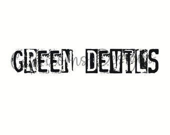 Green Devils PNG Doodle Letters Digital File Sublimation Download - Etsy
