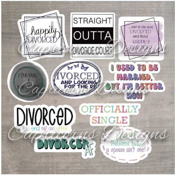 Divorce Stickers - Etsy