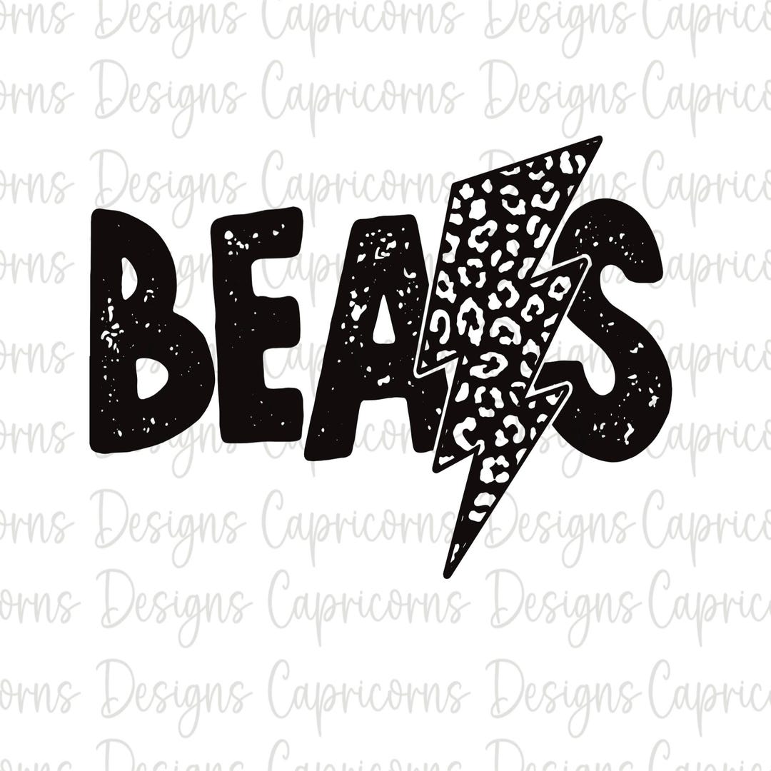 Bears Lightning Bolt Distressed PNG Digital Design Download - Etsy