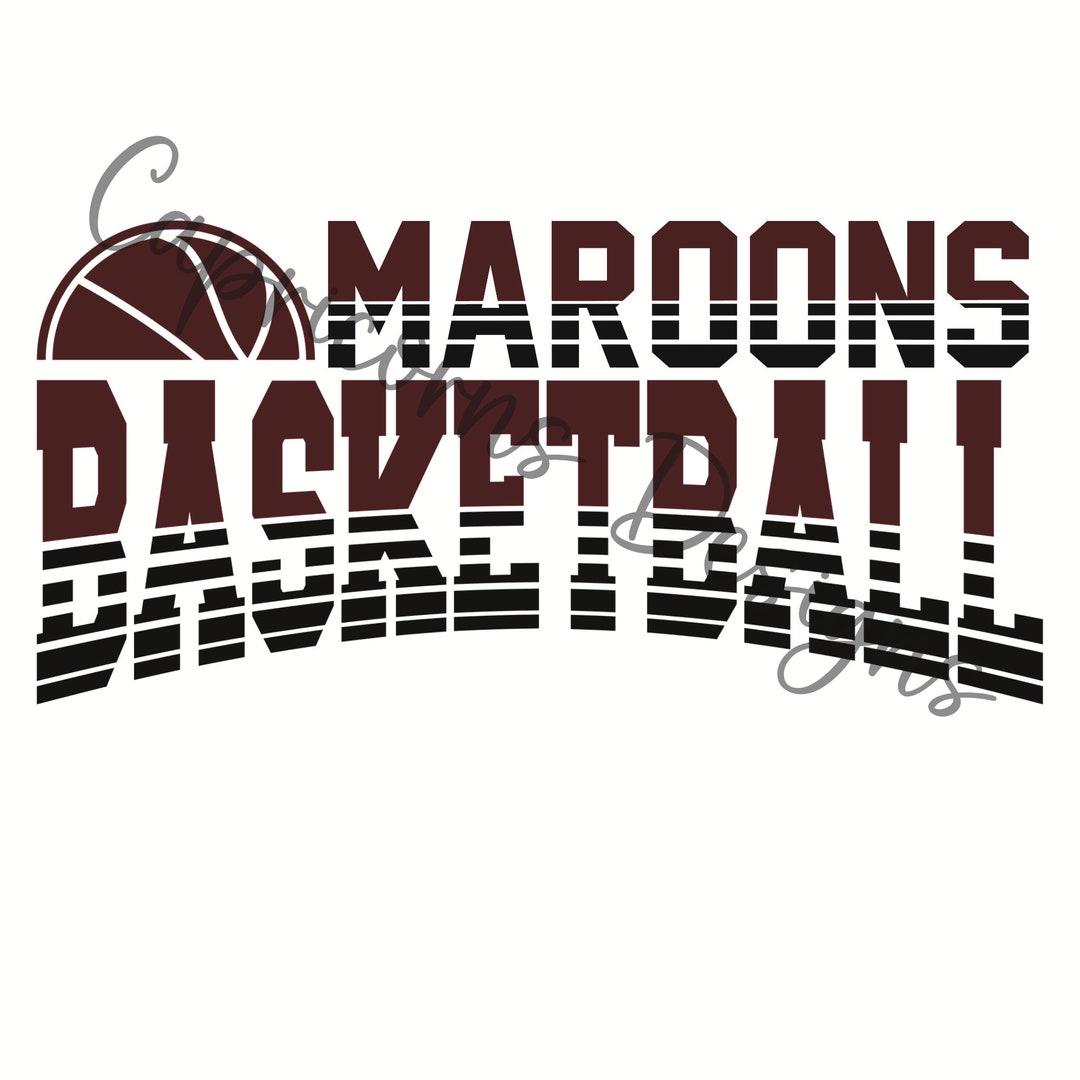 Maroons Basketball PNG Digital Design Download - Etsy