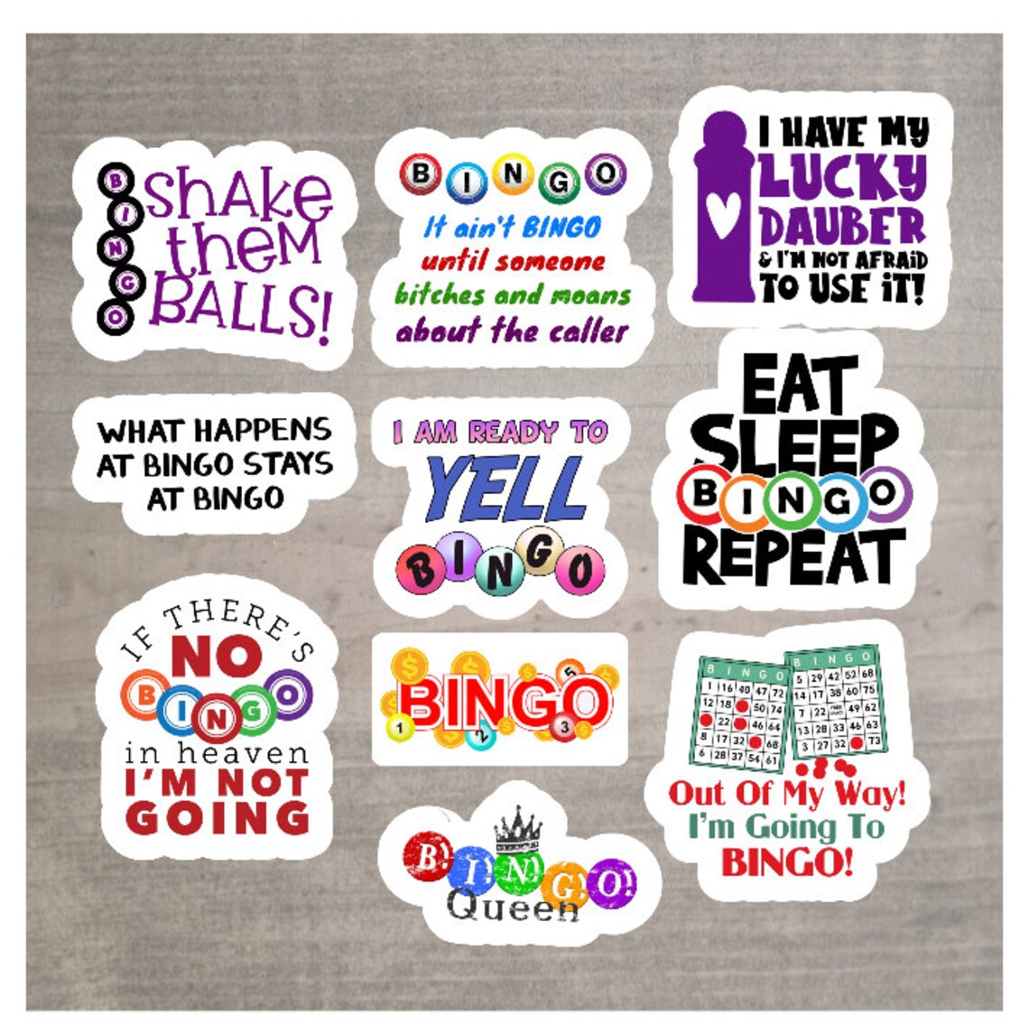 BINGO Stickers - Etsy