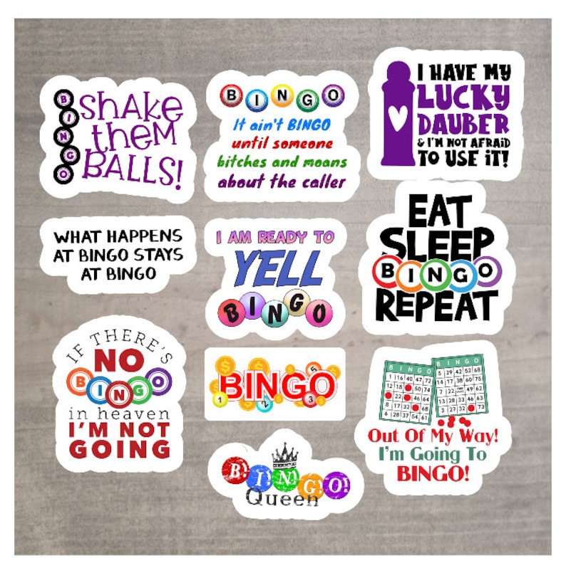 BINGO Stickers - Etsy